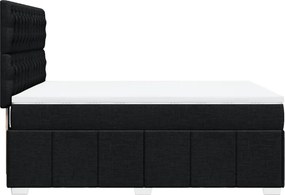Box spring postel s matrací černá 140 x 190 cm textil 3291672