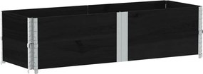 Zahradní truhlík černý 150x50 cm masivní borové dřevo 3295408