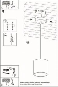 Lustr SOLLUX Orbis 1 GU10 1x40W bez zdroje SL.0052 šedá