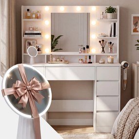 Toaletní stolek Pretty – bílá