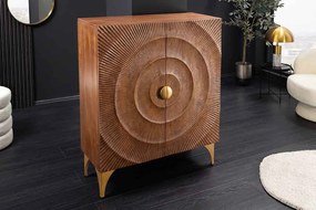 Designová vysoká komoda Venetia 120 cm hnědé mango