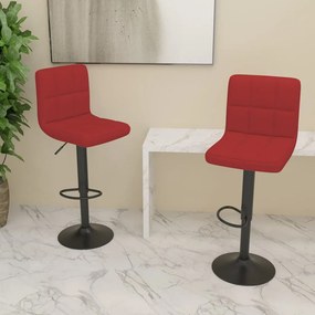 Barové židle 2 ks vínové textil 334290
