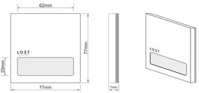 LDST AL-01-SS-BZ5 - LED schodišťové svítidlo ALEX 5xLED/1,2W/230V matný chrom