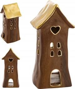 Domeček 21x10 CM Na Čajovou Svíčku Keramický Vánoční Dárek Na Vánoce