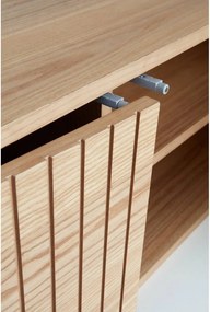 TV stolek v dekoru jasanu v přírodní barvě 120x38x40 cm Sandviken – Jotex