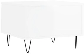 Konferenční stolek lesklý bílý 50 x 46 x 35 cm kompozitní dřevo