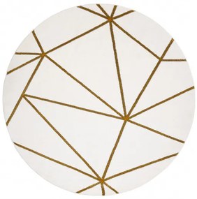 Dywany Łuszczów Kusový koberec Emerald 1013 cream and gold kruh - 160x160 (průměr) kruh cm