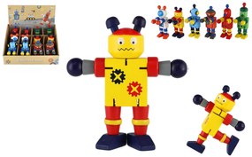 Robot dřevo 12cm 6 druhů od 18 měsíců (1 ks)