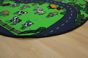 Vopi koberce Dětský kusový koberec Farma II. kruh - 160x160 (průměr) kruh cm