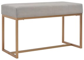 Lavice 80 cm šedá sametová 247558