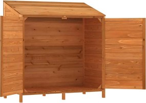 Zahradní kůlna hnědá 102 x 52 x 112 cm masivní jedlové dřevo 152185