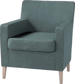 Potah na křeslo IKEA Karlstad barva modrá látka pletený vzor