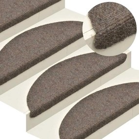 Schodové rohože samolepicí 20 ks 65 x 21 x 4 cm béžové, půlkulaté, velké 3365652