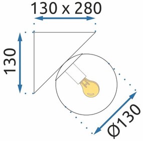Toolight Moderní nástěnná lampa APP1230-2W Black