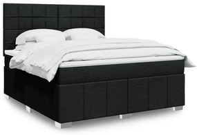 Box spring postel s matrací černá 180x200 cm textil 3291749
