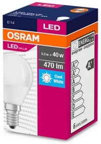 LED žárovka E14 OSRAM CL P FR 5,7W (40W) neutrální bílá (4000K)