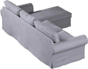 Potah na pohovku IKEA Ektorp 2-místná s lenoškou barva šedá látka lesklé, sametová