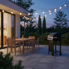 BPS-koupelny Plynový BBQ gril s boční plotýnkou, poličkou a krycí plachtou - , 2+1 hořák