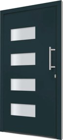 vidaXL Vchodové dveře hliník a PVC 100 x 210 cm [3056825] Barva: Bílá