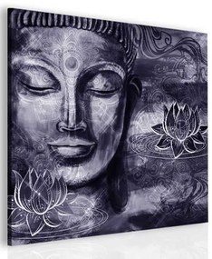 Energetický obraz Buddha Blue Velikost (šířka x výška): 120x120 cm