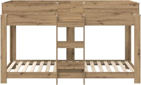 Patrová postel pro děti Artisanový dub 80 x 200 cm 3410530
