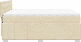 Box spring postel s matrací krémová 140x190 cm textil 3287082