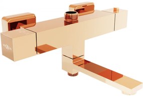 Mexen CUBE termostatická vanová/sprchová baterie, růžovo-zlatá, 77910-60