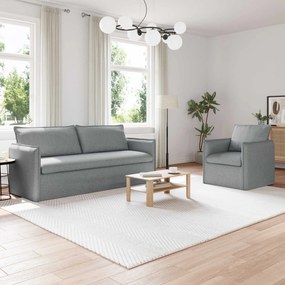 Set pohovek 2 ks Světle šedá Textil 3407611
