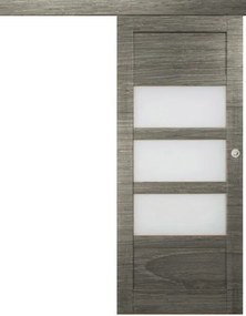 posuvné interiérové dveře na stěnu vasco doors BRAGA model B Průchozí rozměr: 70 x 197 cm, Orientace dveří: Levé dveře, Dekor: Dub Aljaška