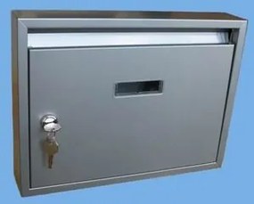 Schránka poštovní paneláková 325x240x60 mm šedá bez děr