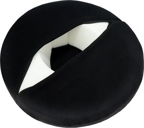 Bellatex Sedák anatomický z Líné - Visco pěny Černá 40 cm, (průměr), výška 10 cm, uprostřed 10 cm otvor