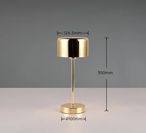 LED stmívatelná stolní lampa ve zlaté barvě (výška 30 cm) Jeff – Reality