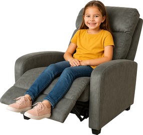 Relaxační křeslo René rozkládací šedé