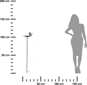Krmítko pro ptáky ELEGANT 114 cm hnědé