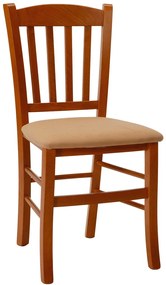 Stima Židle VENETA s čalouněným sedákem Odstín: Tmavě Hnědá, Látky: LUX antracit 6
