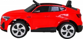 Ramiz Audi E-Tron Sportback pro děti červené + na dálkové ovládání + pohon 4x4 + pomalý start + rádio MP3 + LED