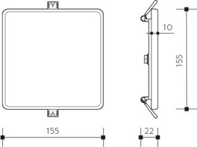 LED podhledové svítidlo Panlux SQUARE 12W IP66 4000K PN14300011