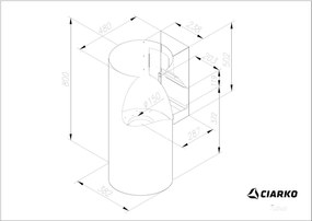 Ciarko Design Odsavač par Ciarko Design Tubus Gold Steel (CDP3801GS)