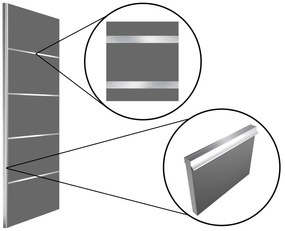 Šatní skříň SERENITY 158 cm Belini bílý mat / dub sonoma s posuvnými dveřmi a zrcadlem  ME SERENITY SZP7/0/W/DS/0/HIAL