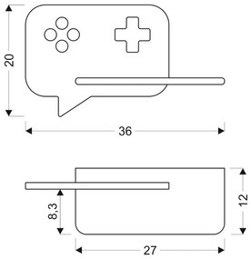 Dětská lampička CONSOLE LED Candellux Černá