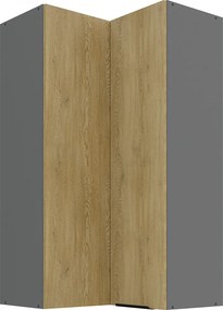 CREMONA ac | horní kuchyňská skříňka 60x60 GN-108 2F (90°) rohová s policemi | EXTRA VYSOKÁ | 60x60 cm | antracit/cremona
