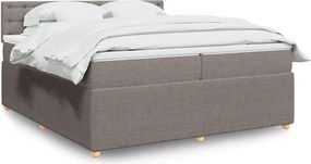 Box spring postel s matrací taupe 200x200 cm textil 3287581