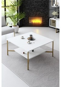 Konferenční stolek Gold Line White