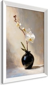 Tištěný obraz s rámem 56x75 cm White Orchid – Styler