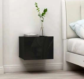 vidaXL Noční stolek 40 x 30 x 30 cm kompozitní dřevo [801065] Barva: černá s vysokým leskem