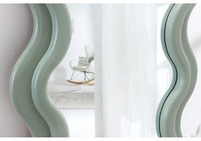 Massive home | Zrcadlo Waves 160 cm šedo-zelená
