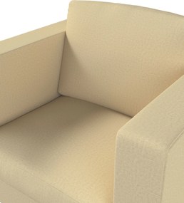 Potah na křesko IKEA Karlanda, krátký barva béžová látka lesklé, pletený vzor