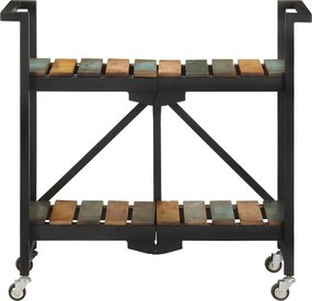 Kuchyňský vozík 87 x 36 x 81 cm masivní recyklované dřevo 321711
