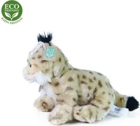 RAPPA Plyšový rys sedící 25 cm / ECO-FRIENDLY / od 0 měsíců