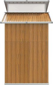 Zahradní kůlna hnědá 270 x 130 x 208,5 cm pozinkovaná ocel 316245